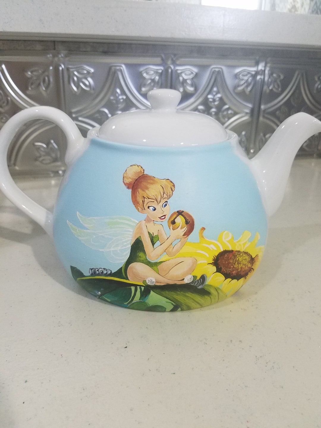 Tinkerbell Teapot, Hand Painted Teapot, Fairy Teapot - Etsy