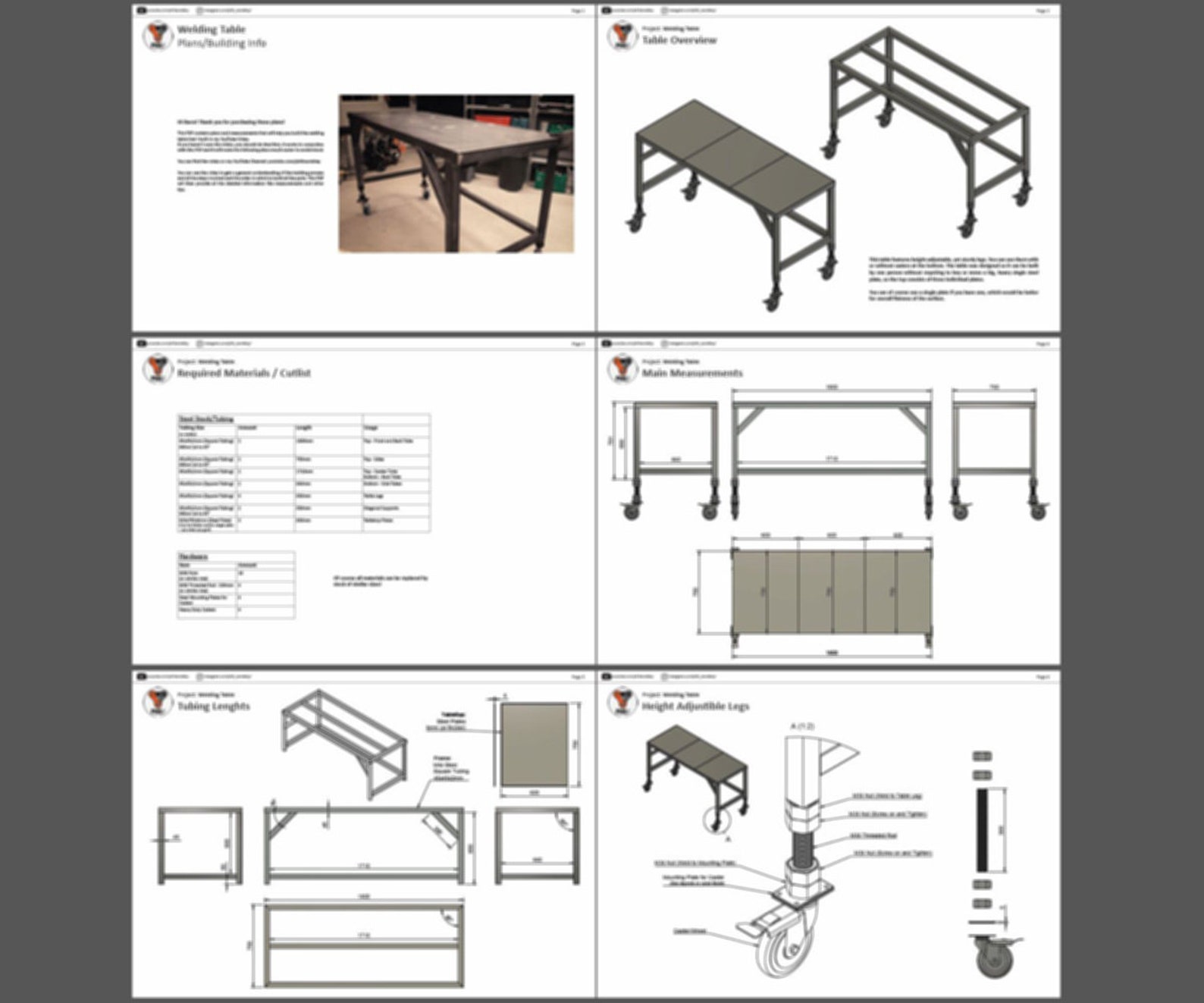 Welding Table Plans and Measurements 3D Model - Etsy Canada