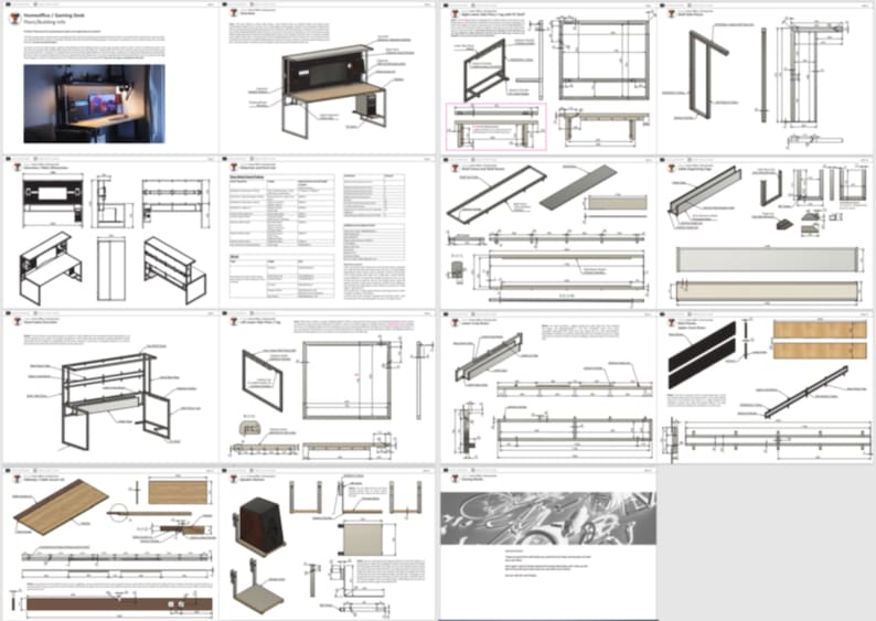 DOWNLOADABLE PLANS for Feature Packed Home Office / Gaming Desk / PC ...