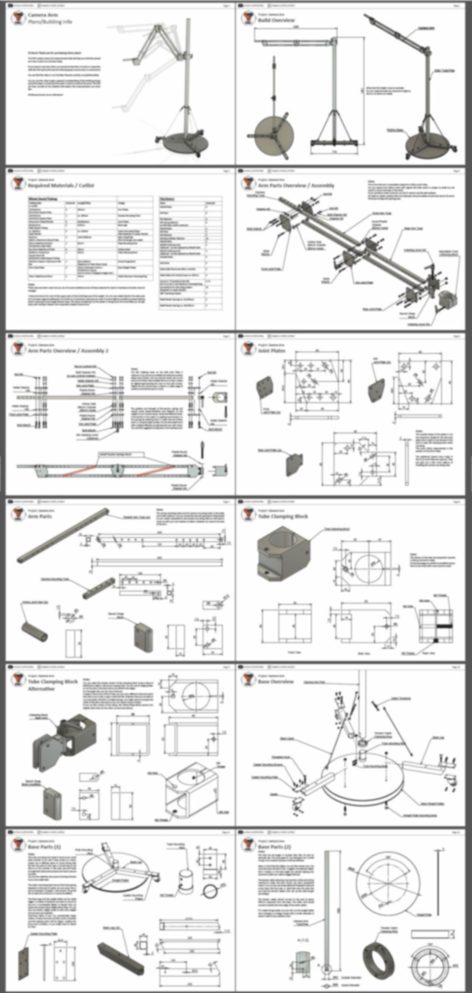 Flexible Camera Arm Plans and Blueprints Building Info and - Etsy