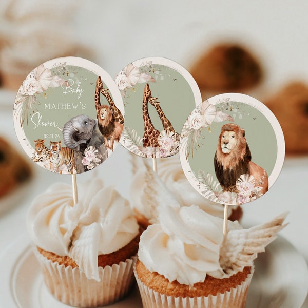 Woodland Baby Shower Cupcake Topper - Etsy