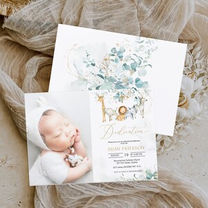 Photo Dedication Invitation Template Animals Dedication Invite, Animals ...