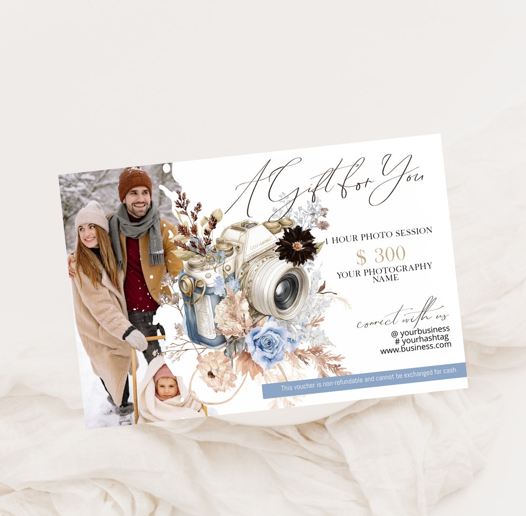 Photo Gift Certificate Template, Photo Session Coupon, Gift Certificate ...