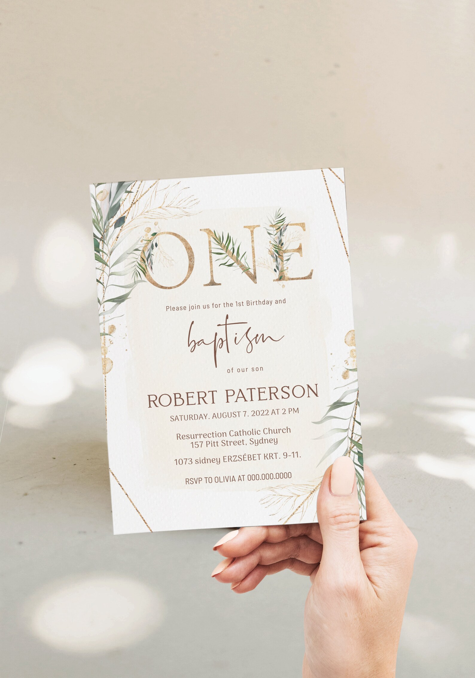 Baptism Birthday Invitation Template Boy Baptism Invitation - Etsy