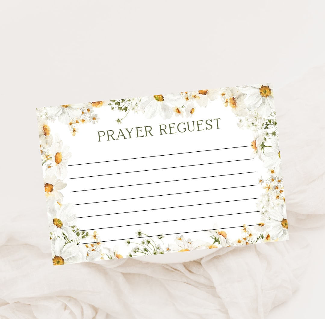 Editable Prayer Request Cards Printable, Christian Note Cards, Boho ...