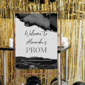 Prom Welcome Sign, Junior and Senior Prom Poster, Prom Decorations ...