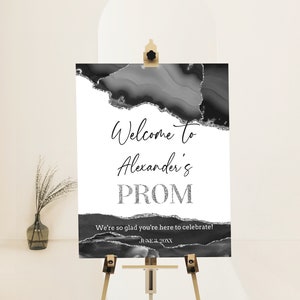 Prom Welcome Sign, Junior and Senior Prom Poster, Prom Decorations ...