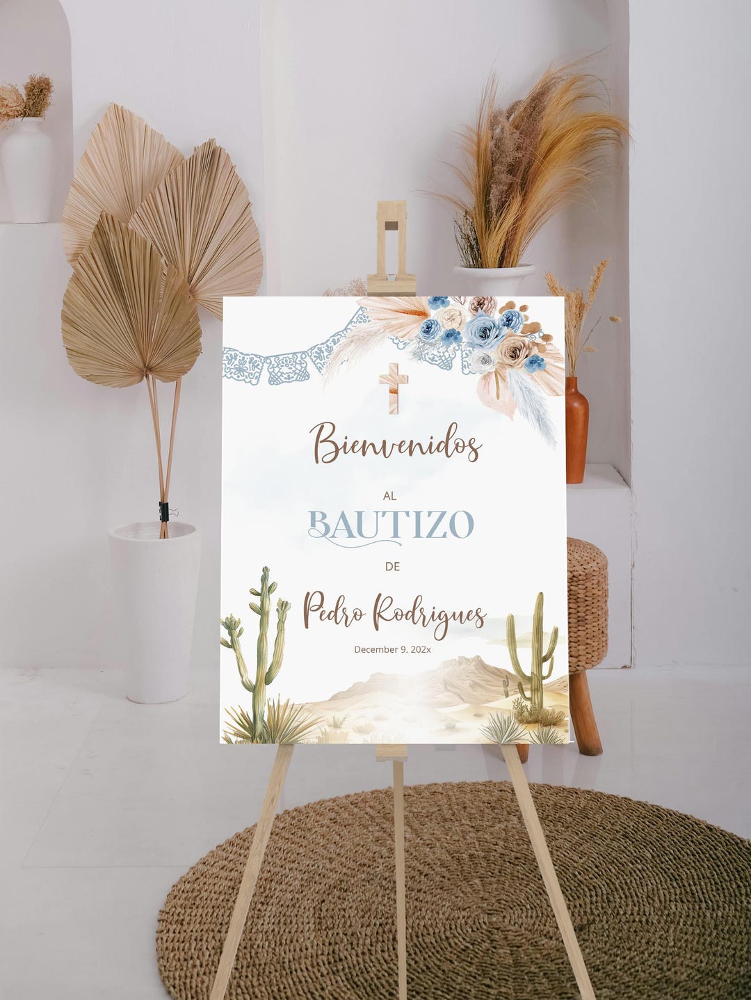 Baptism Welcome Sign Template, Spanish Bautizo Welcome Sign ...