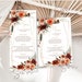 Editable Fall Menu Template, Pampas Grass Menu, Burnt Orange Menu ...