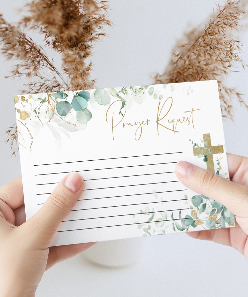 Eucalyptus Prayer Request Cards Printable Affirmation Card - Etsy