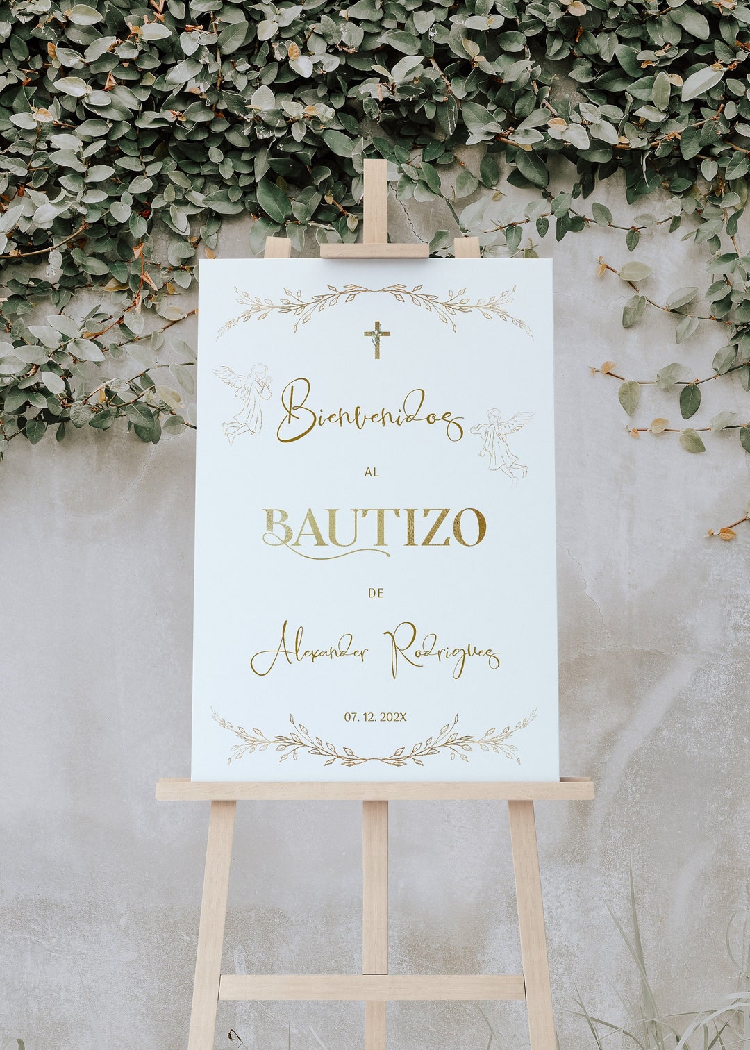Angel Bautizo Welcome Sign Template, Bienvenidos a Bautizo Sign ...