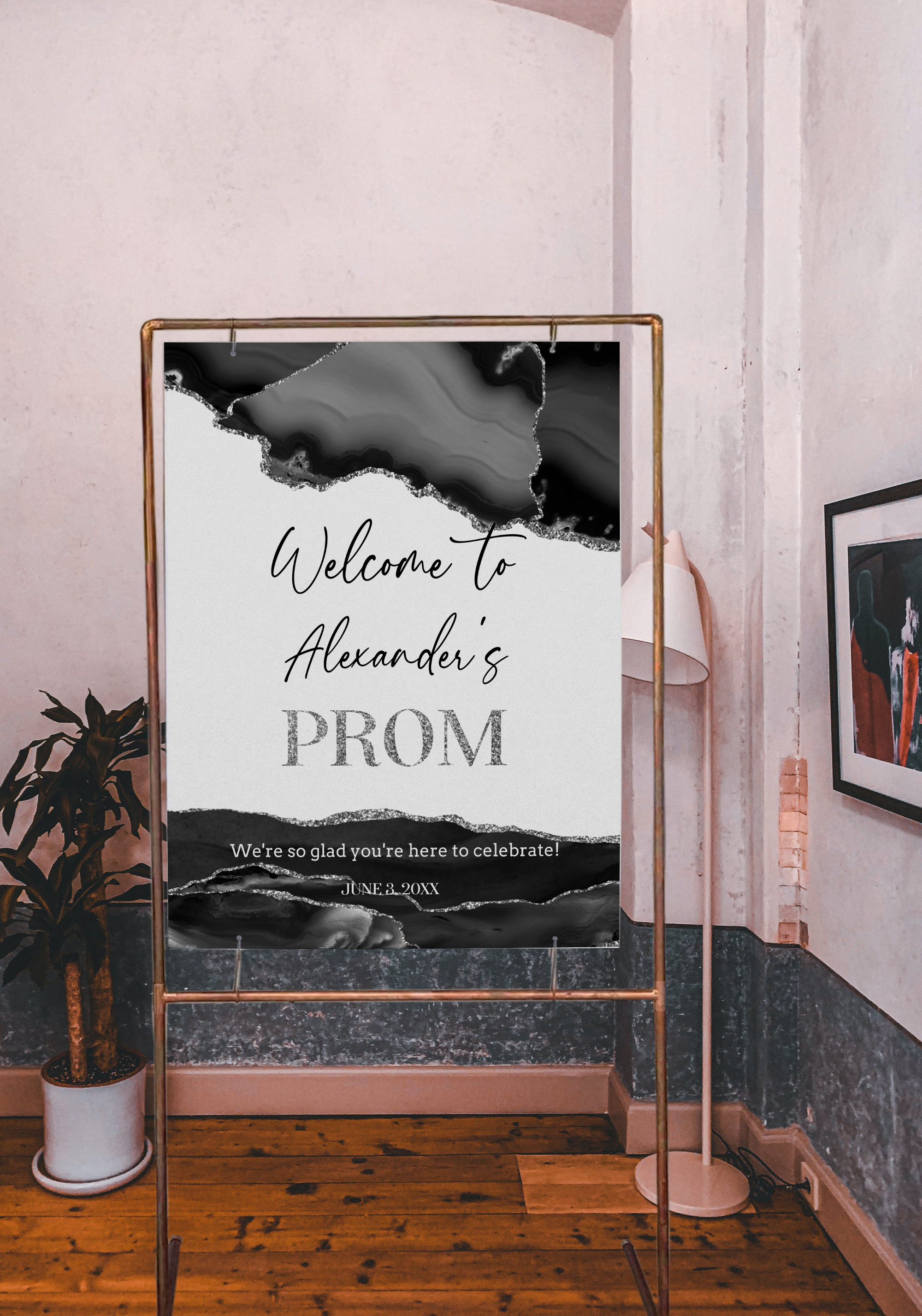 Prom Welcome Sign, Junior and Senior Prom Poster, Prom Decorations ...