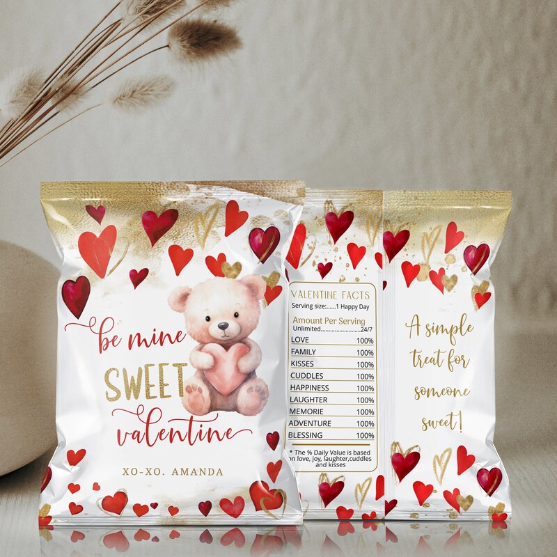 Valentine Chip Bags - Etsy