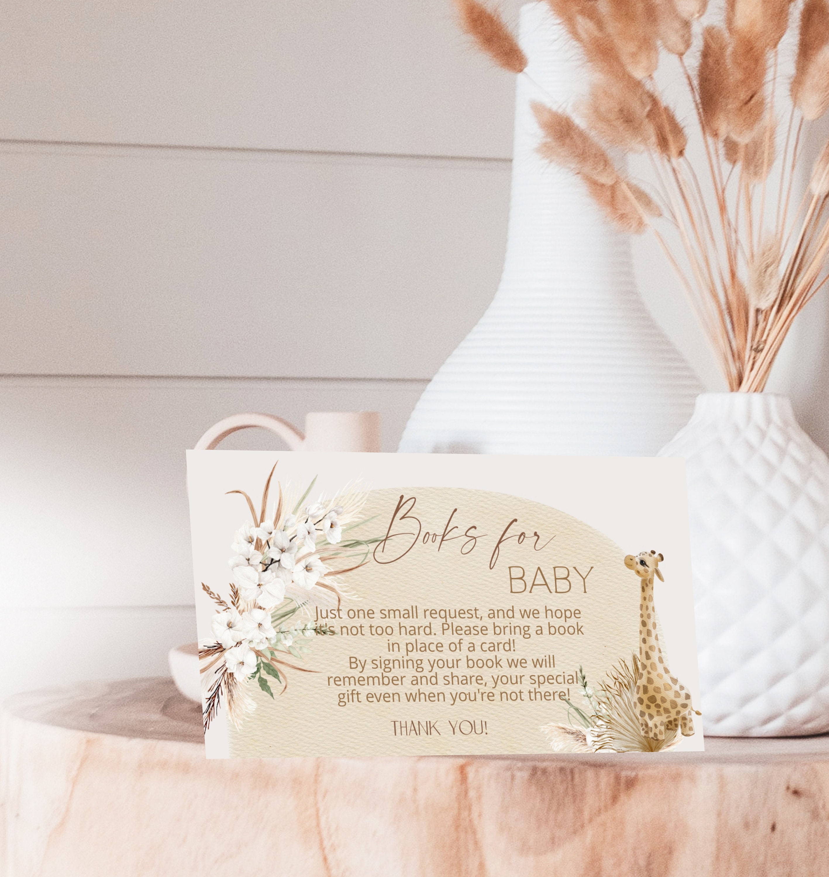 Boho Giraffe Baby Shower Invitation Bundle Gender Neutral - Etsy