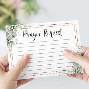 Prayer Request Cards Printable Prayer Note Card Template - Etsy