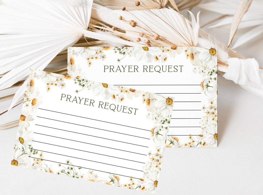 Editable Prayer Request Cards Printable, Christian Note Cards, Boho ...