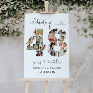 Personalized 48th Birthday Photo Collage Template, 48th Anniversary ...