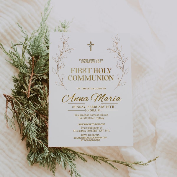 Communion Invitation - Etsy