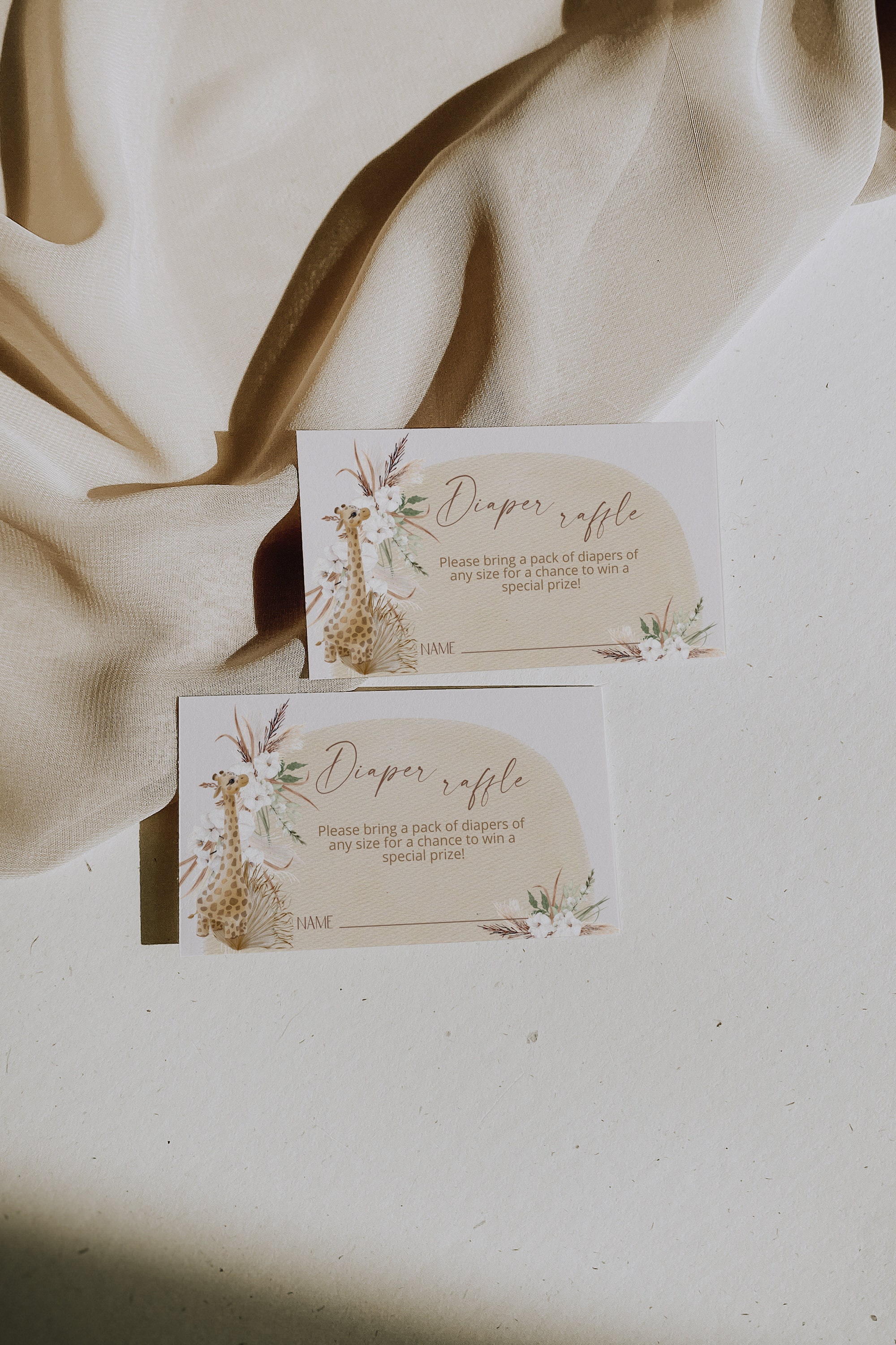 Boho Giraffe Baby Shower Invitation Bundle Gender Neutral - Etsy