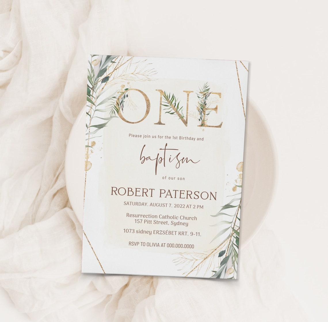 Baptism Birthday Invitation Template Boy Baptism Invitation - Etsy