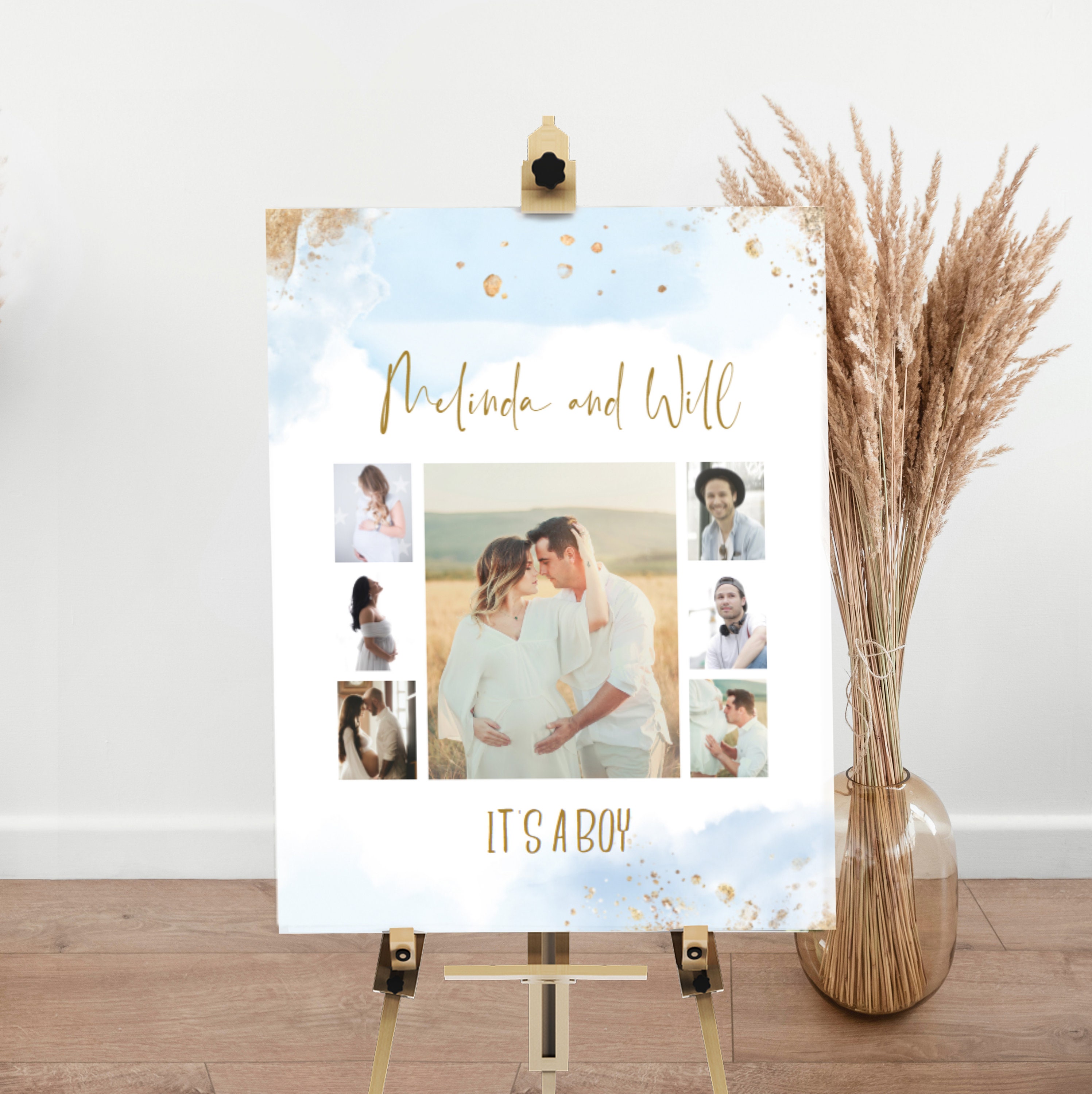 Pregnancy Photo Collage, It's a Boy Baby Shower, Baby Shower Photo ...