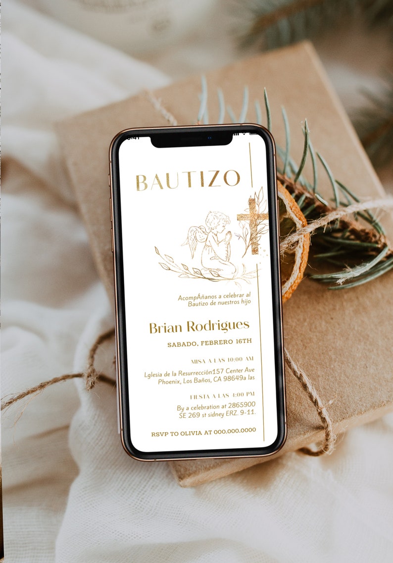 Electronic Angel Invitaciones De Bautizo, Editable Invitacion De ...