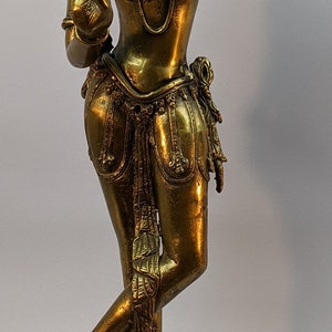 Large Antique Nepalese Brass Dancing Tara, 20" Tall Lotus Base ...