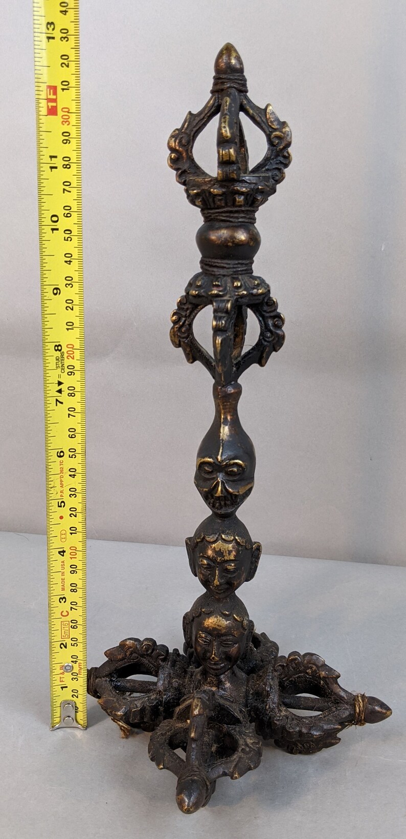 Large Tibetan Nepalese Double Dorje Vishvavajra Vajra Ritual Magic ...