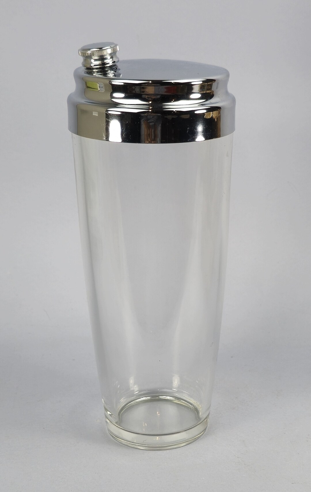 Vintage Italian Italy Glass and Chrome Drink Shaker, Craft Classic ...