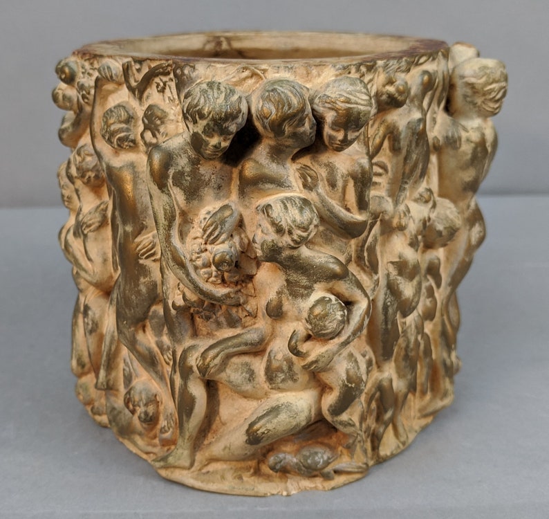 Sale-dini E Cellai Signa Italy Italian Gilt Gilded Terracotta Ceramic ...