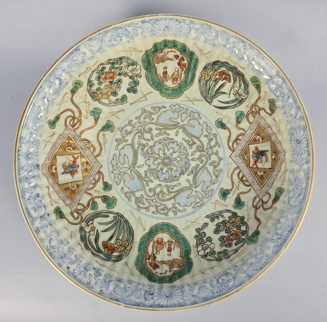 Old Japanese Ko Imari Sometsuke Arita Imari Porcelain Blue and White ...