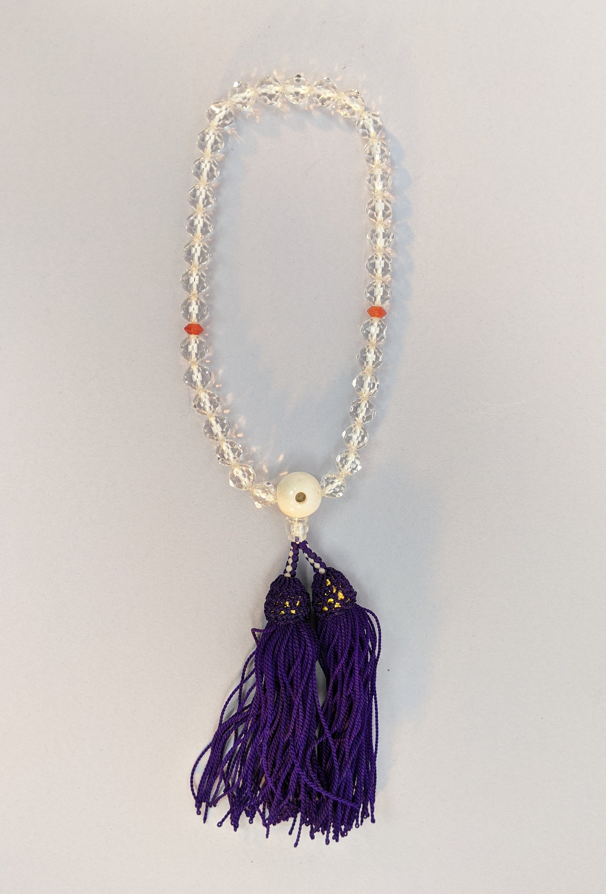 Vintage Crystal Japanese Buddhist Rosary Juzu Prayer Beads Mala ...
