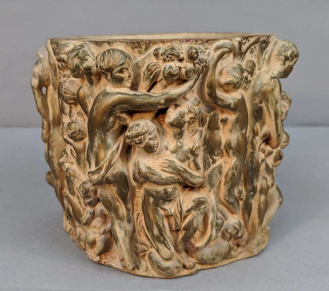 Sale-dini E Cellai Signa Italy Italian Gilt Gilded Terracotta Ceramic ...