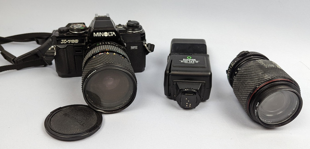 SALE Minolta Manual Film Camera X-700 X700 SLR Body, Tokina Tiffen ...