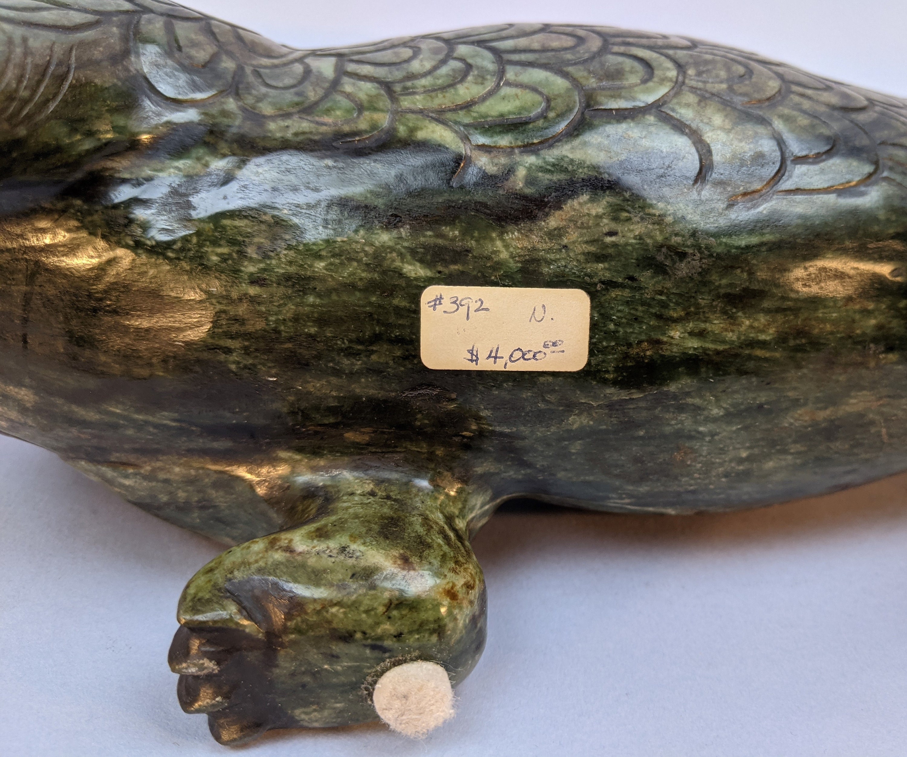 Sale-huge Vintage Chinese Carved Spinach Jade Boulder Bixie 辟邪 Pixiu 貔貅 ...