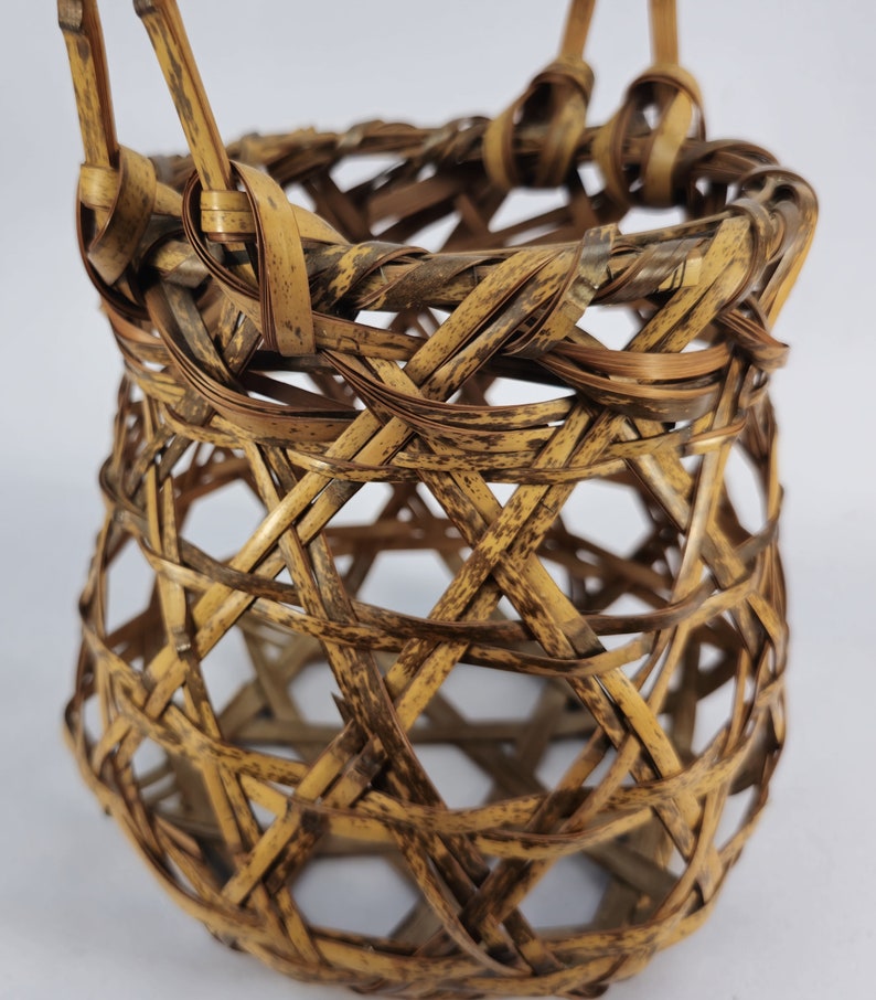 Vintage Japanese Japan Ikebana Chabana Hanaire Flower Arranging Basket ...