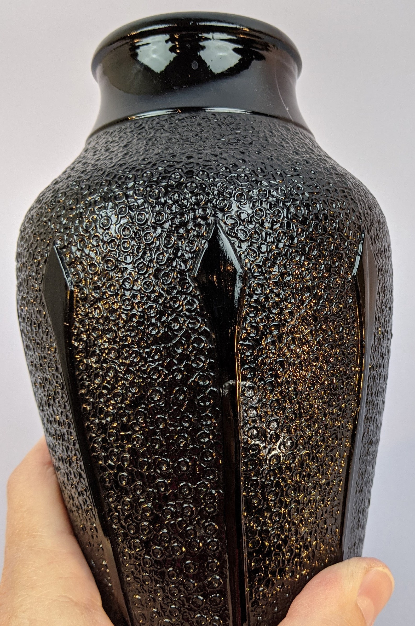 Vintage or Antique Art Deco Jet Black Glass Vase Classical - Etsy Canada