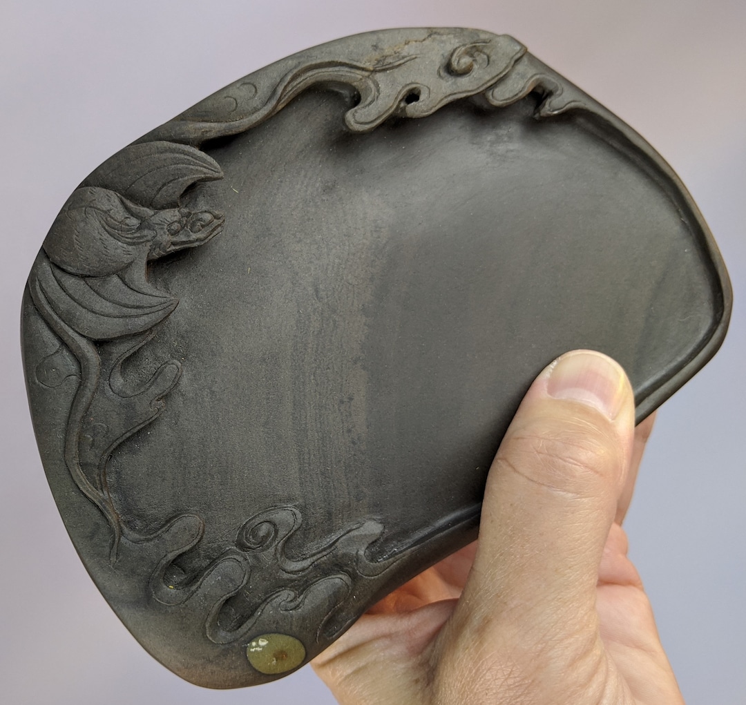 Small Vintage Chinese Carved Duan Yan Yi Duanzhou Inkstone Ink Stone ...