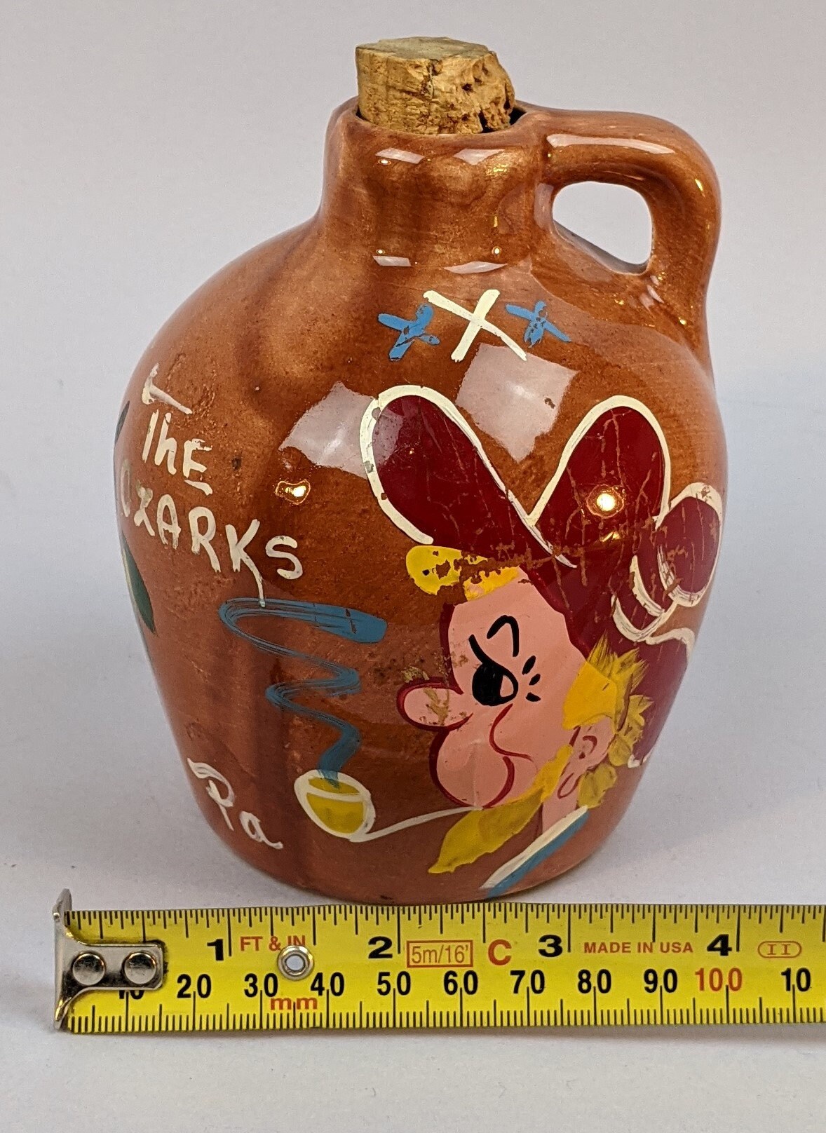 Funny Hillbilly Pottery Moonshine Jug With Cork, the Ozarks Little ...