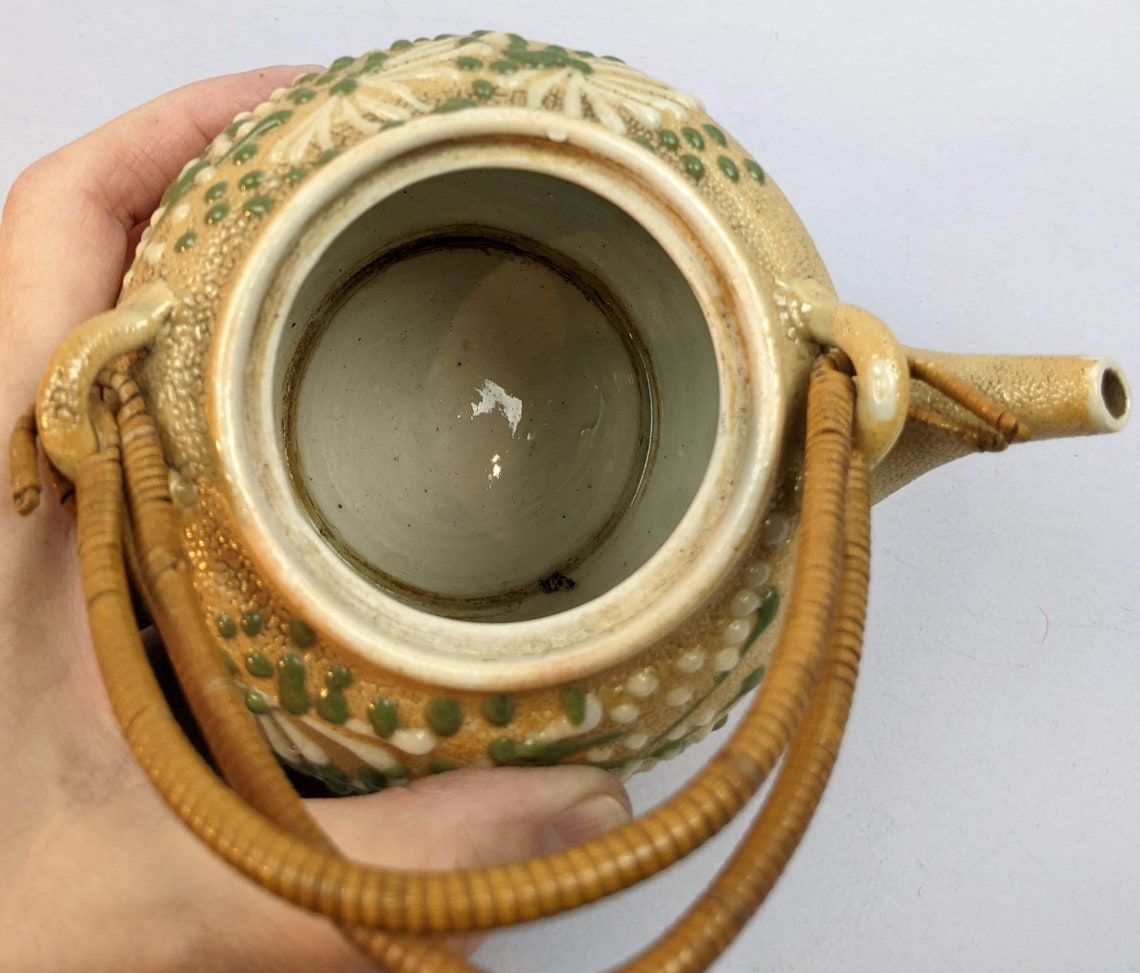 Vintage Taisho or Showa Japanese Porcelain Teapot, Possibly Banko Ware ...