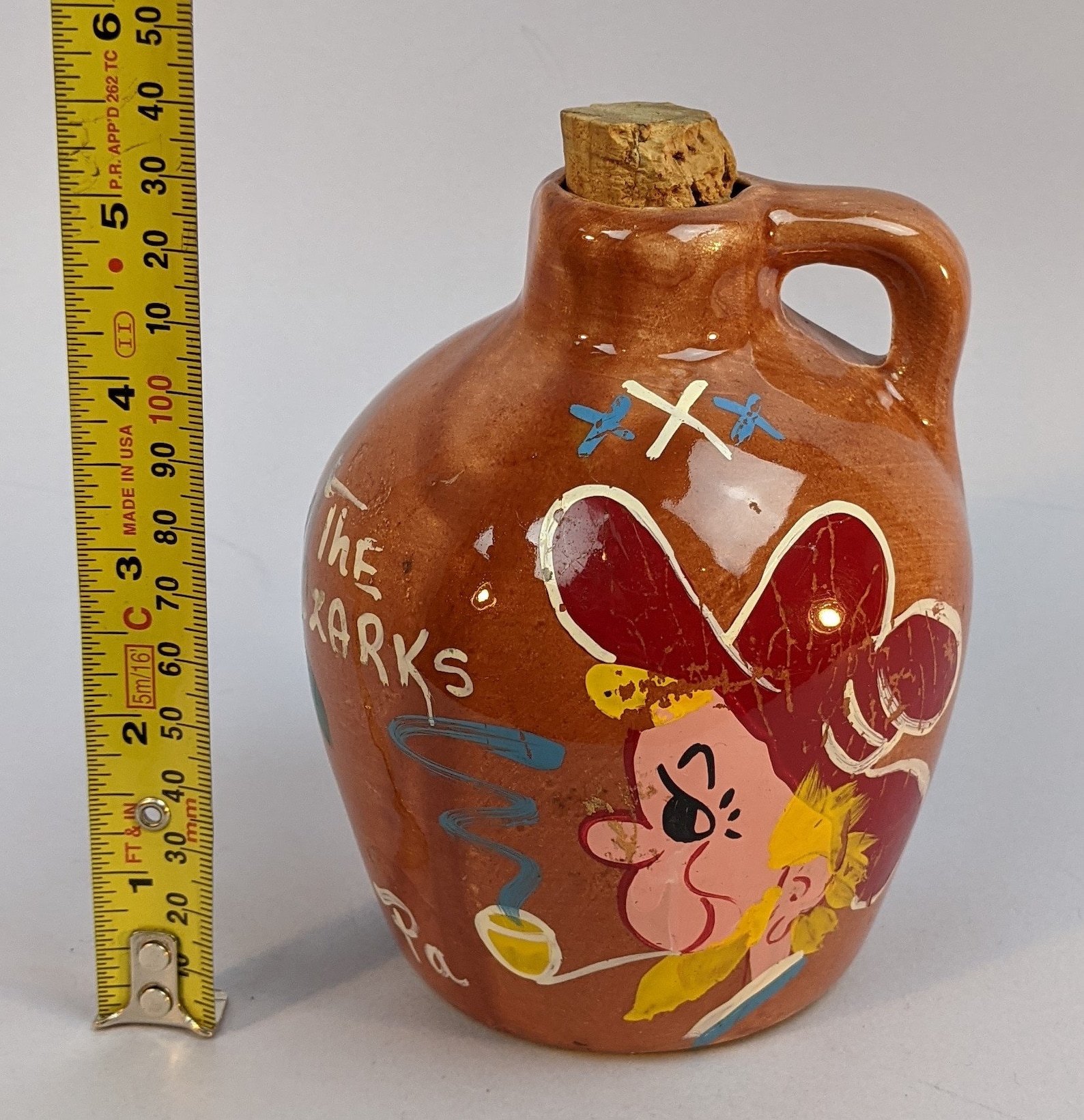 Funny Hillbilly Pottery Moonshine Jug With Cork, the Ozarks Little ...