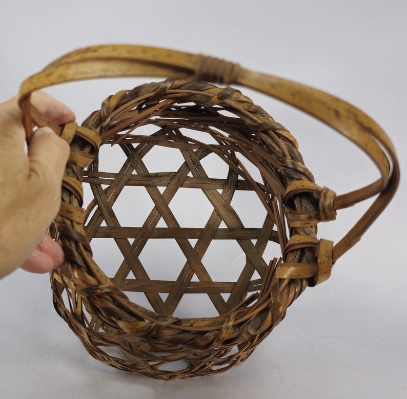 Vintage Japanese Japan Ikebana Chabana Hanaire Flower Arranging Basket ...