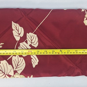 Vintage Dyed Japanese Silk Furoshiki 風呂敷 Burgundy W/ Leaves Showa, Eco ...