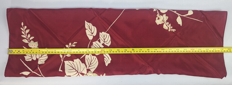 Vintage Dyed Japanese Silk Furoshiki 風呂敷 Burgundy W/ Leaves Showa, Eco ...