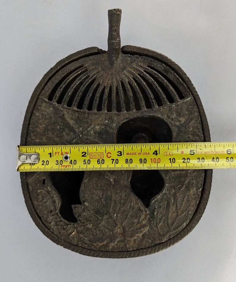 Vintage Japanese Iron Censer Incense Burner Brazier Ashtray, Sensu Fan ...