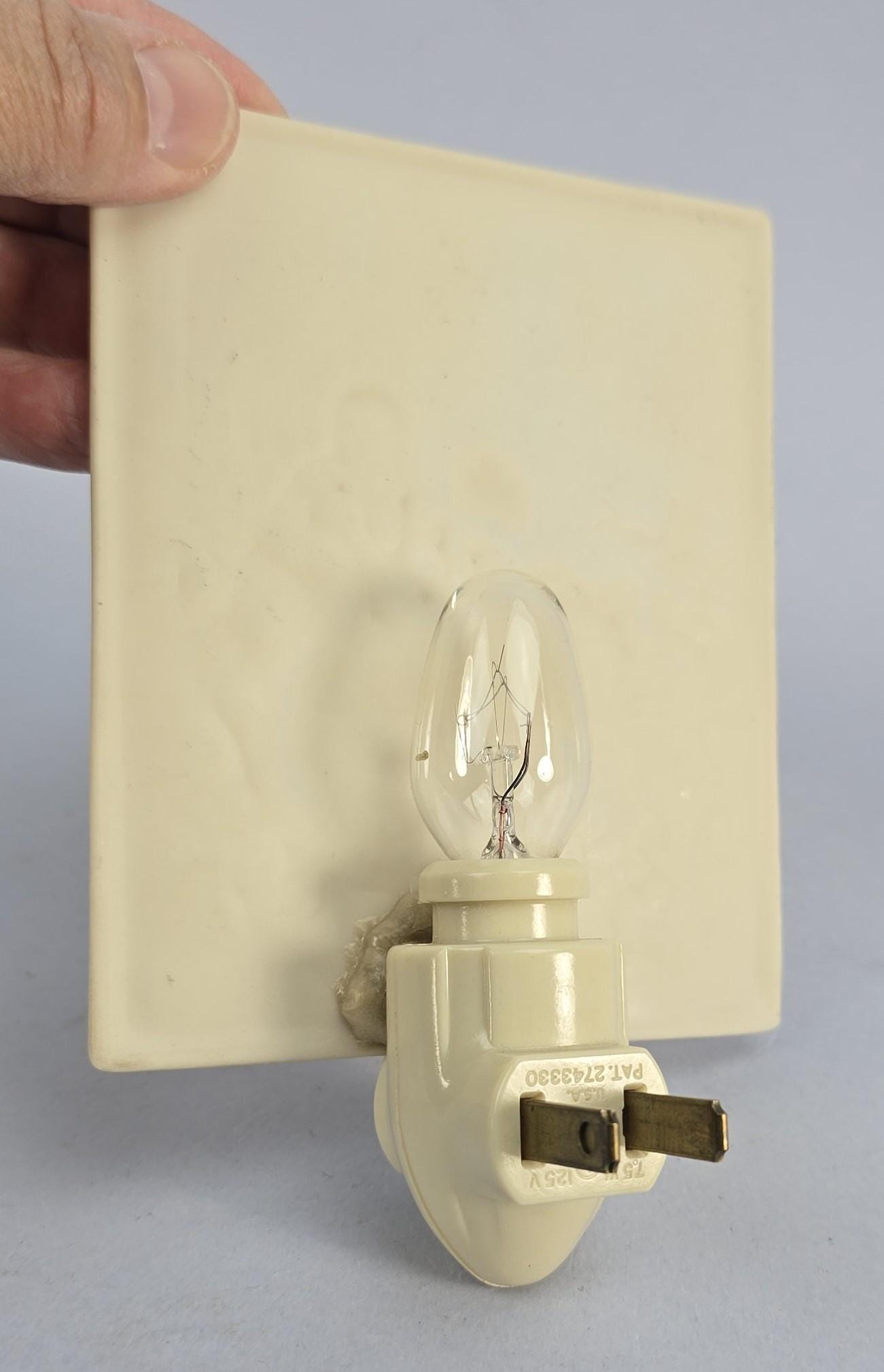 Vintage 1970s or 1980s Porcelain Lithophane Flat Panel Night Light ...