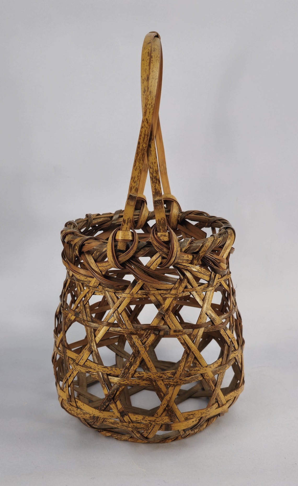 Vintage Japanese Japan Ikebana Chabana Hanaire Flower Arranging Basket ...