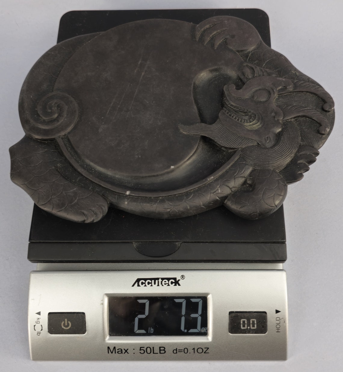 Vintage Japan Japanese Slate Inkstone Ink Stone Nachiguro Kylin Qilin ...