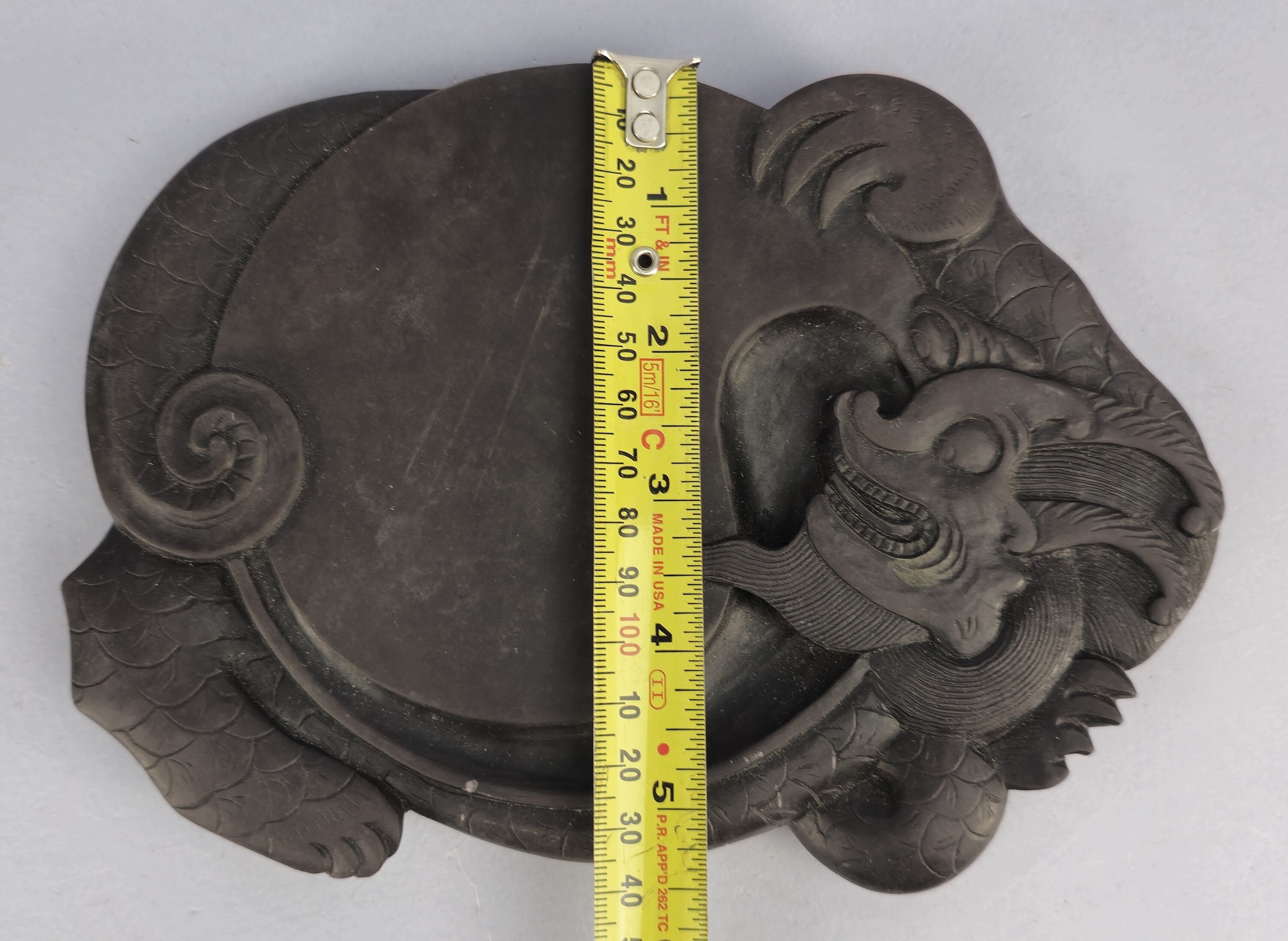 Vintage Japan Japanese Slate Inkstone Ink Stone Nachiguro Kylin Qilin ...