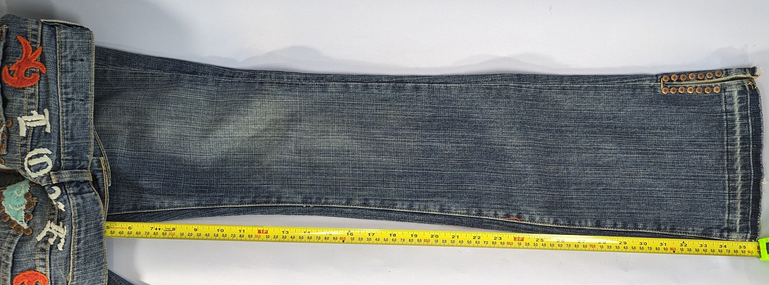 Vintage People for Peace Los Angeles Embroidered Love Jeans, Butterfly ...